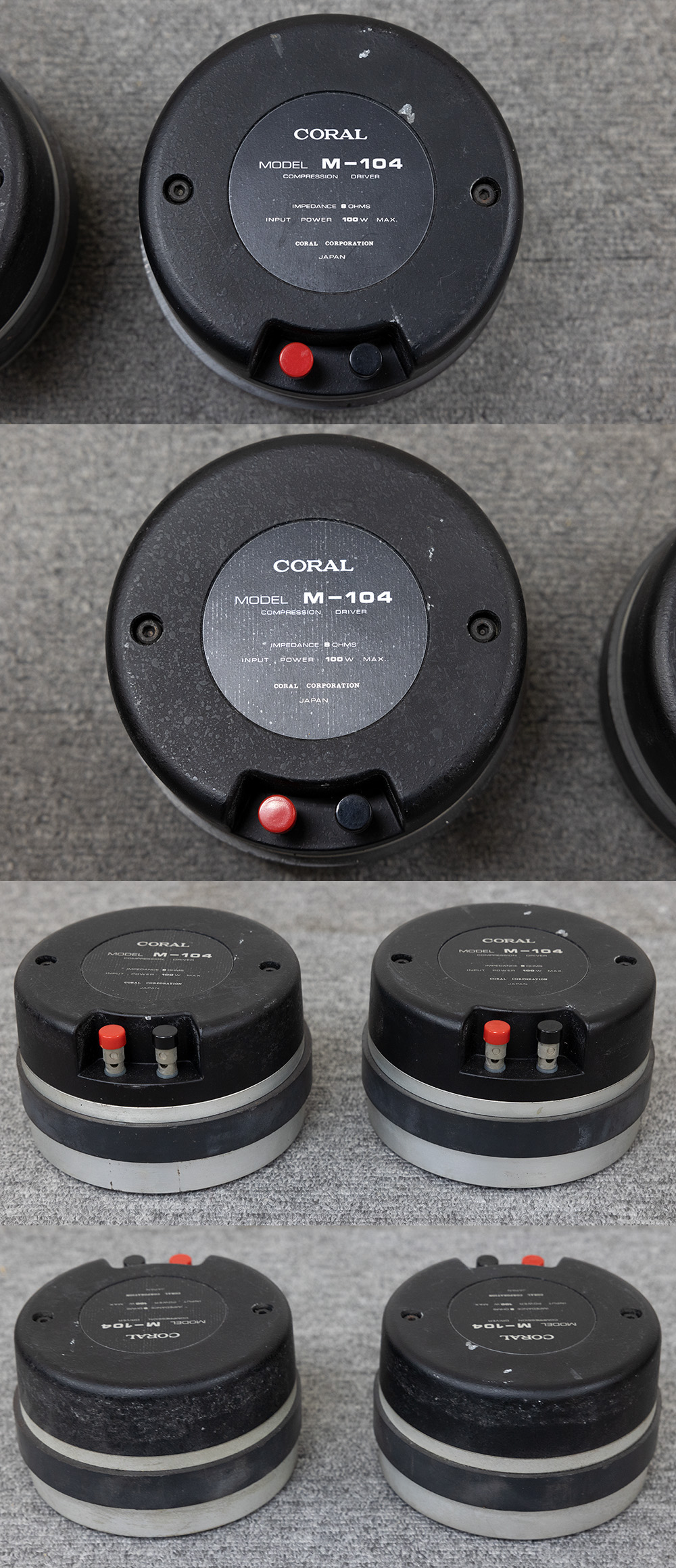 【傷や汚れあり】 コーラル CORAL M-104 ドライバーユニット 2台セットの落札情報詳細 - ヤフオク落札価格検索 オークフリー